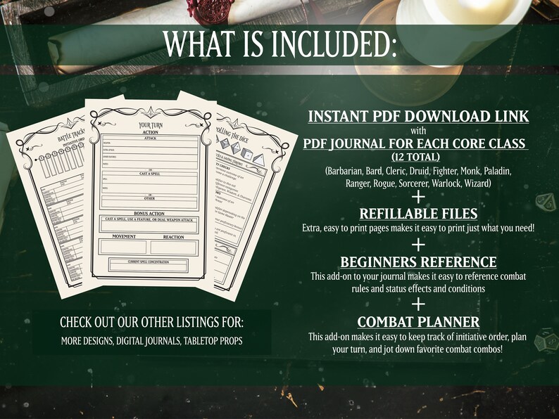 DND Character Sheet Journal 5e, Printable DND Journal, Dungeons ...