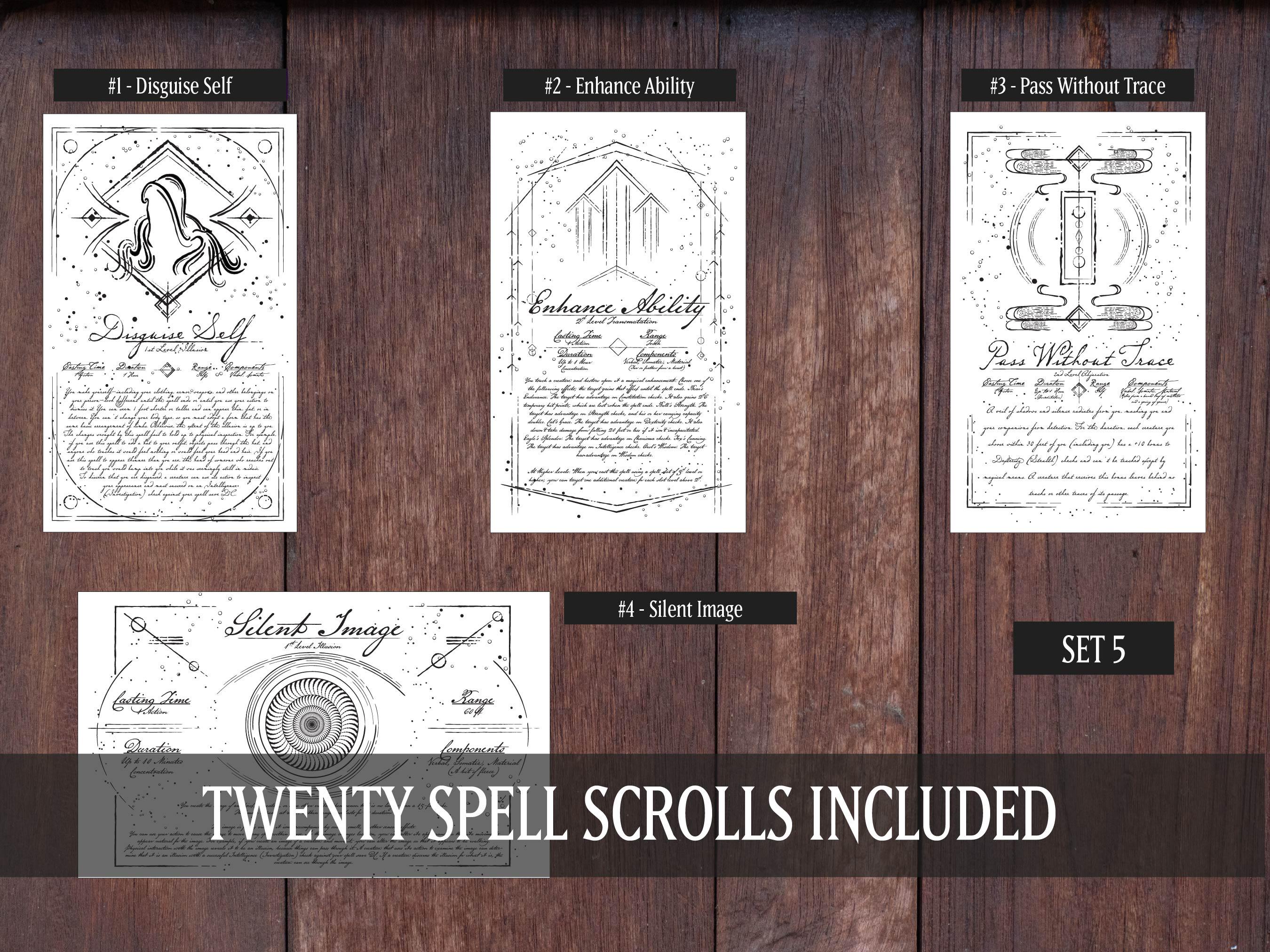 DND Printable Spell Scrolls - Mega Bundle, TTRPG Prop (digital Download ...