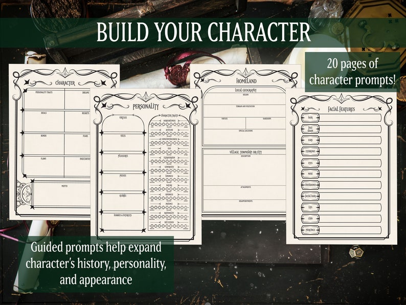 DND Character Sheet Journal 5e, Printable DND Journal, Dungeons ...