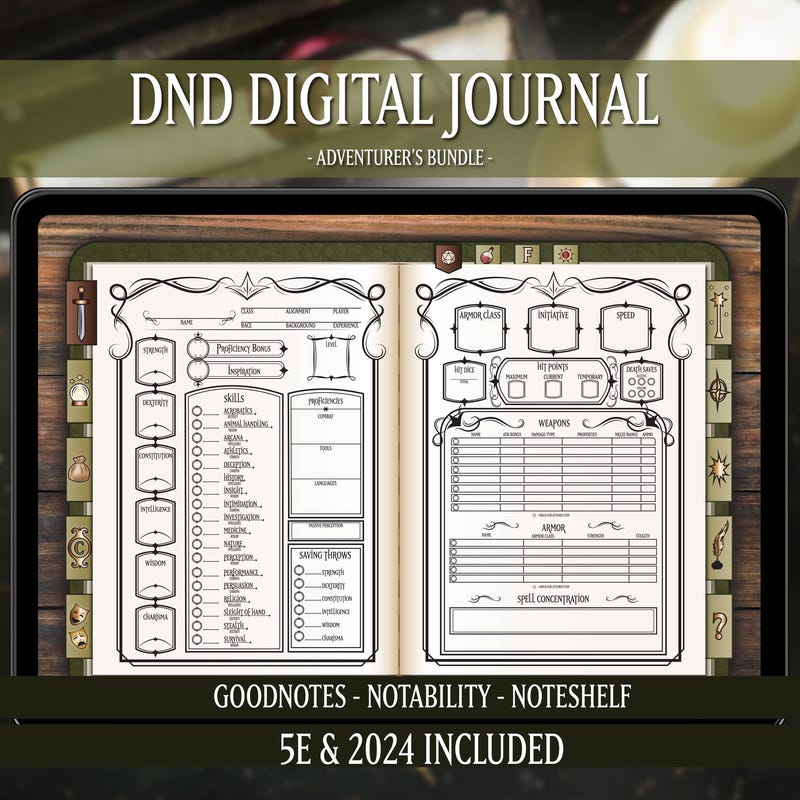 iPad Character Sheets - Etsy
