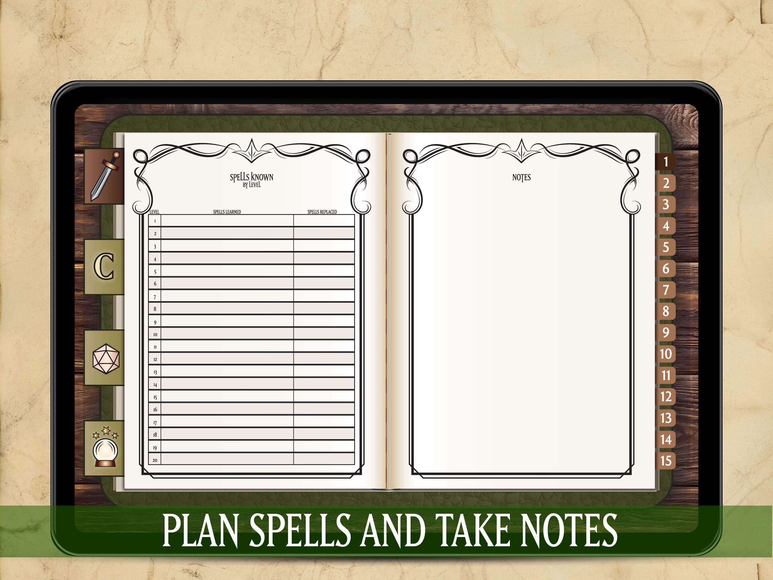 DND Character Builder - Digital PDF Journal - Form Fillable - Level 1 ...