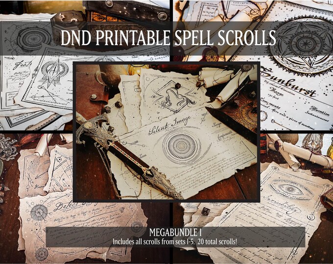 Dnd Spell Scroll Print - Etsy UK