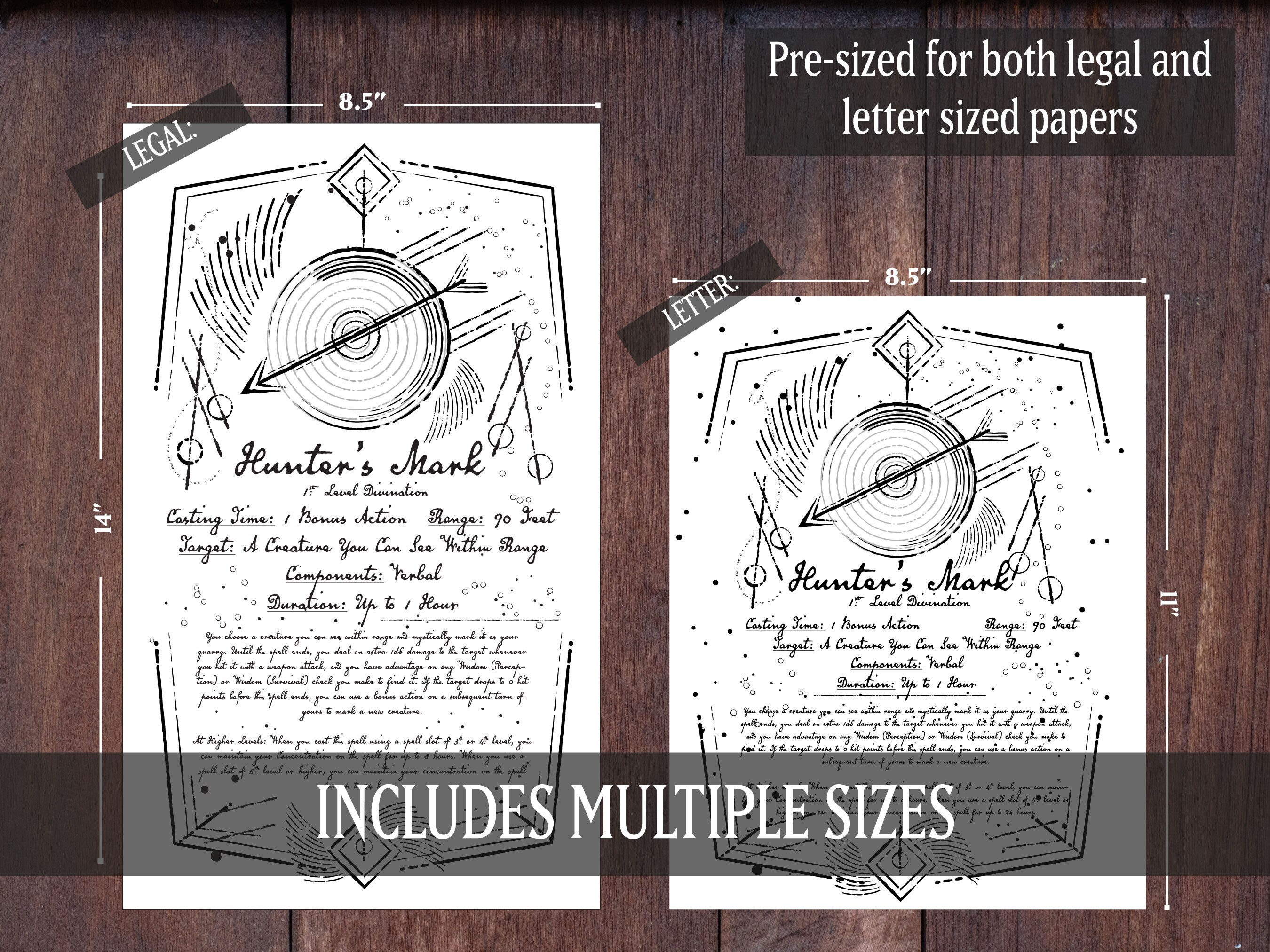 DND Spell Scrolls: Black & White TTRPG Prop, Set 3 (digital Download ...