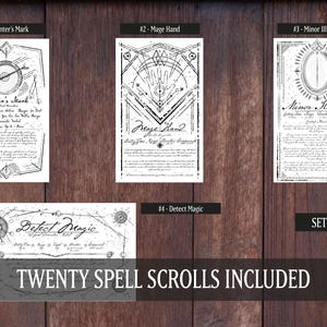 DND Printable Spell Scroll Props Mega Bundle - Etsy Australia