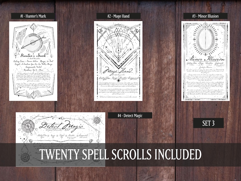 DND Printable Spell Scrolls - Mega Bundle, TTRPG Prop (digital Download ...