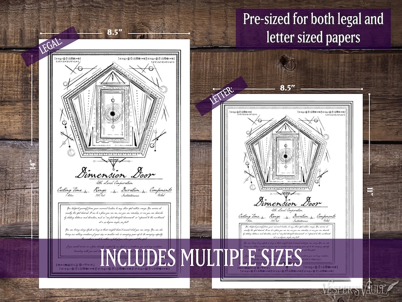 DND Spell Scrolls: Black & White Magic Tabletop Prop (set 2 - Digital ...