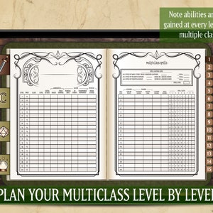 DND Character Builder - Digital PDF Journal - Form Fillable - Level 1 ...