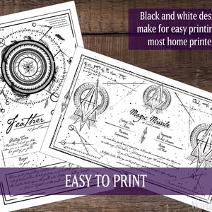 DND Printable Spell Scrolls: Black & White Magic Prop (set 1) (digital Download) - Etsy