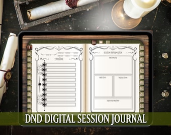 DND Digital Journal Fillable PDF, Character Sheet, 5e, Goodnotes ...