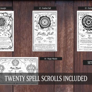 DND Printable Spell Scrolls - Mega Bundle 1 - DM TTRPG Prop, Black/white Design, Sets 1-5, - Etsy