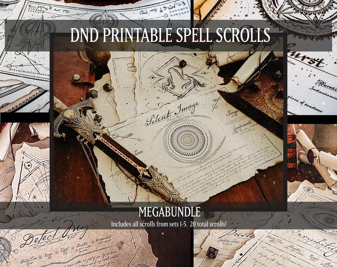 Mini Magic Spell Scroll Sets, for D&D 5e and Other Ttrpgs - Etsy