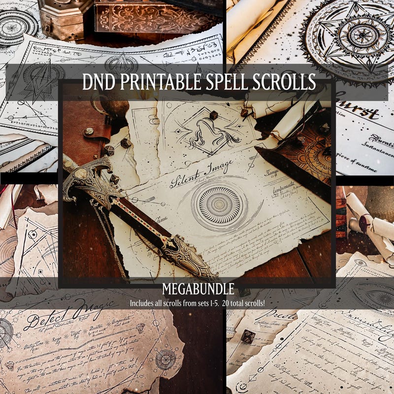 Wizard Spell Scrolls Dnd - Etsy