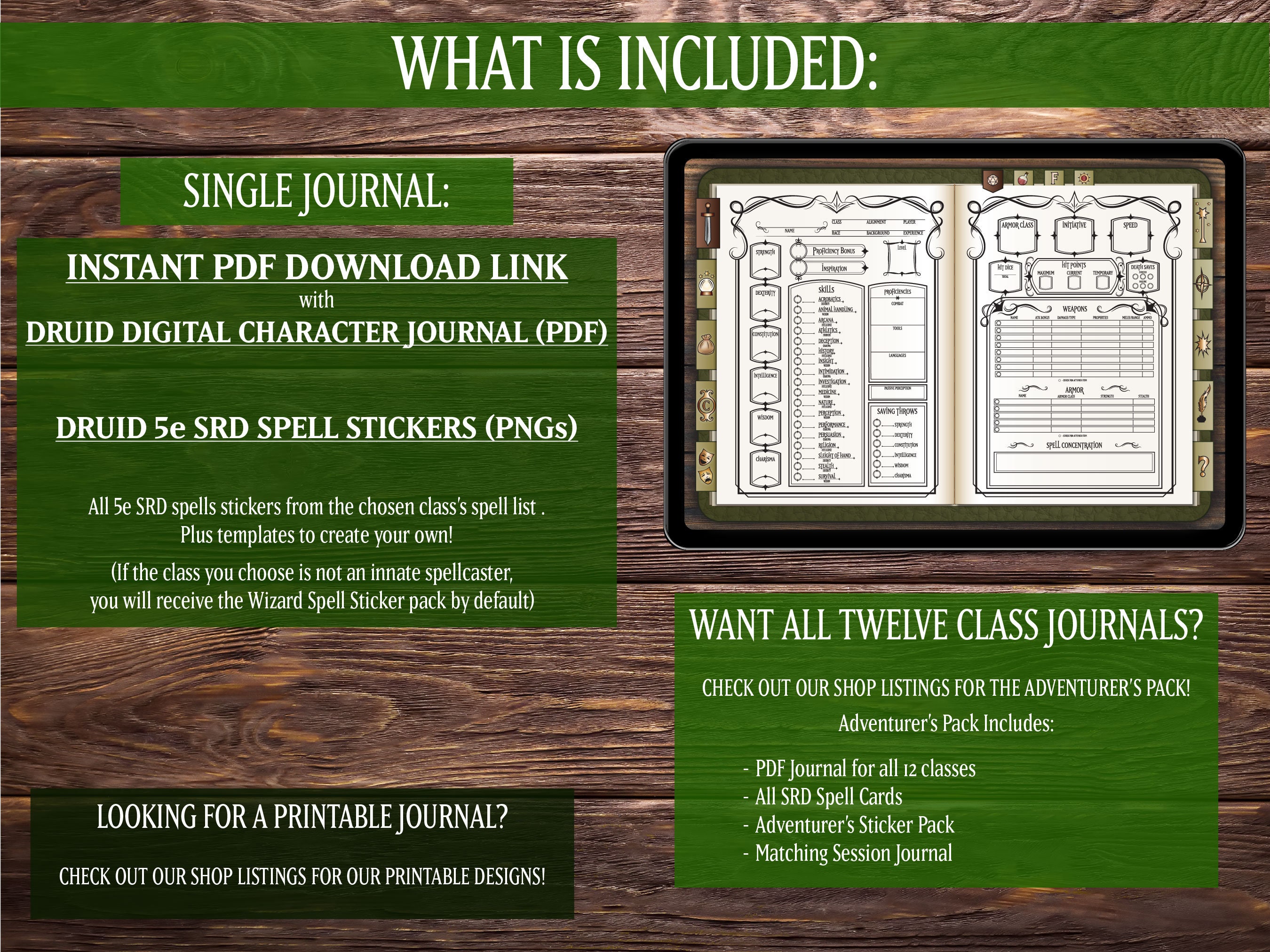 DND Druid Digital Journal Dungeons and Dragons 5e Digital - Etsy