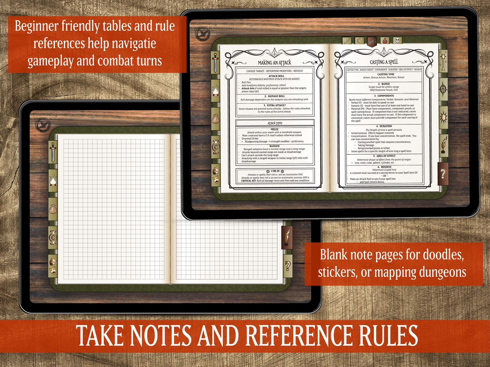 DND Paladin Digital Character Journal, Dungeons and Dragons 5e, Spell ...