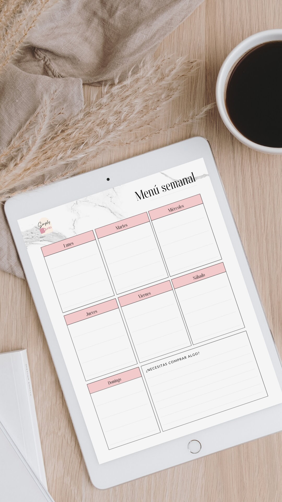 Weekly Menu Planner in Spanish - Etsy