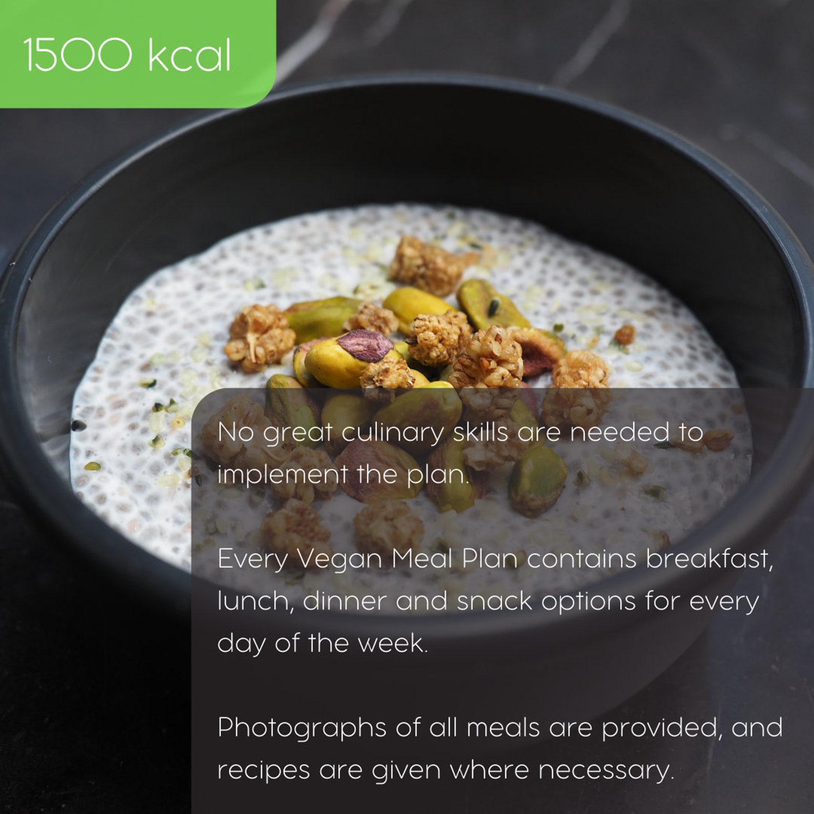 Vegan Meal Plan 1500 Kcal 65 G Protein - Etsy