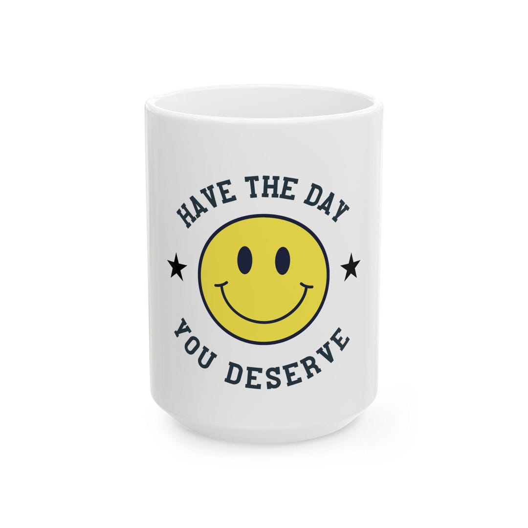 Smiley Face Karma Spiritual Quote Coffee Mug, Positive Vibes, Good ...