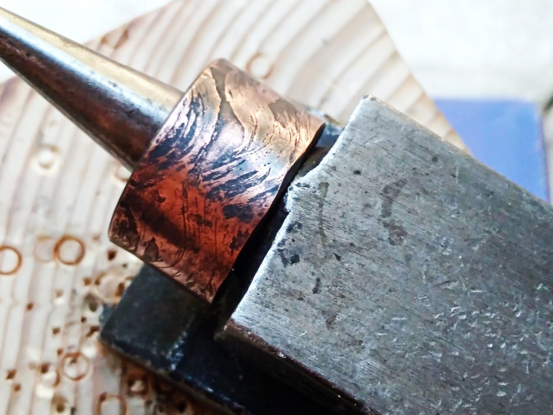 Tree Bark Ring, Nature Inspired Ring Men, Textured Copper Ring, Unusual ...