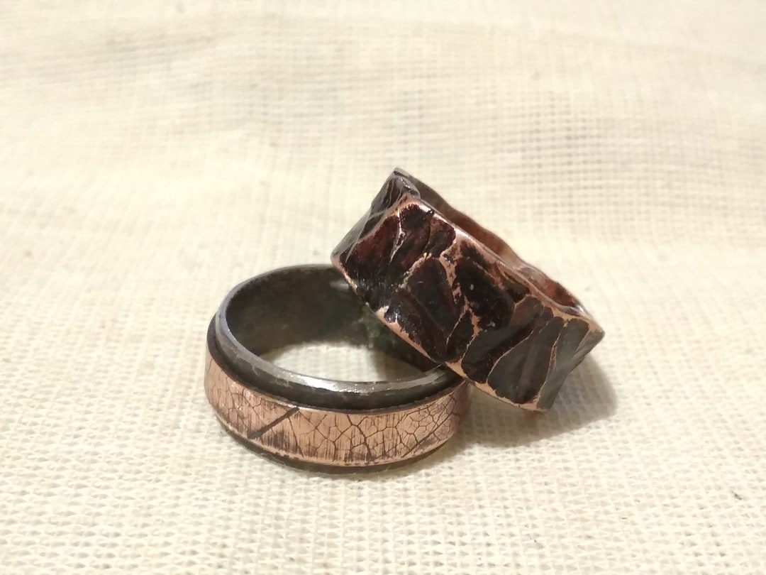 Gothic Matching Rings, Custom Matching Rings, Silver and Copper Rings ...
