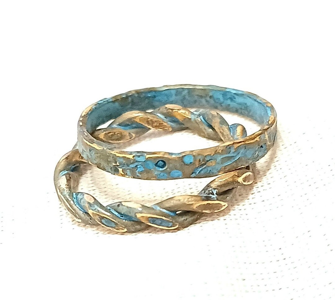 Matching Celtic Rings, Couple Ring Set, Blacksmith Rings for Two ...