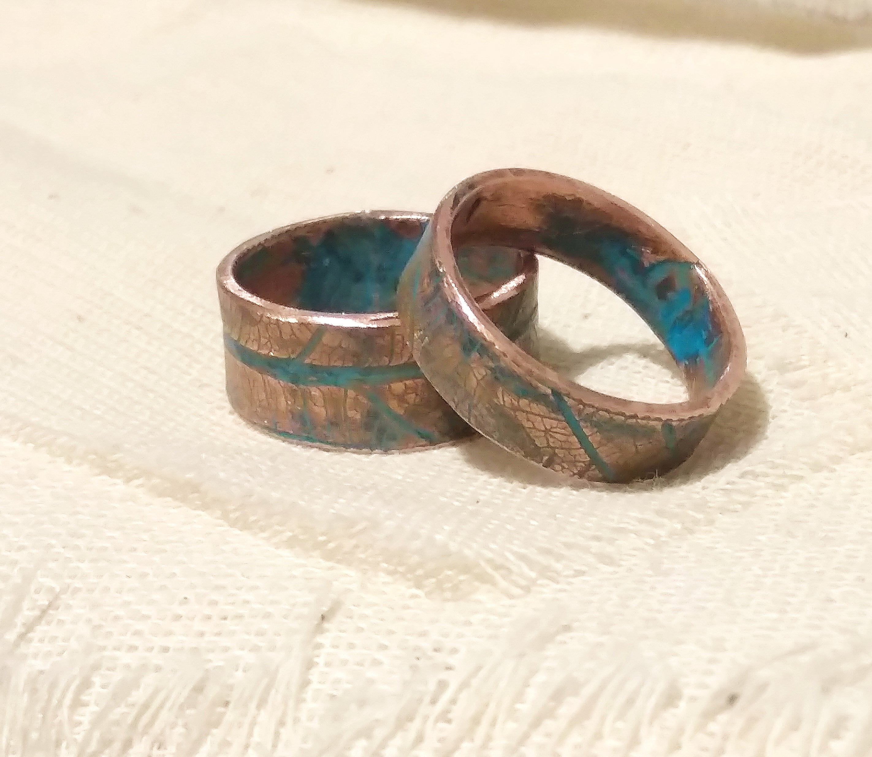 Two Rings Set Matching Rings Engraved Personalized, Couple Ring Set ...