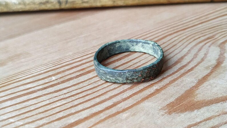 Mens Ring Silver, Size 10 Black Mens Thin Ring, Forged Men Women ...