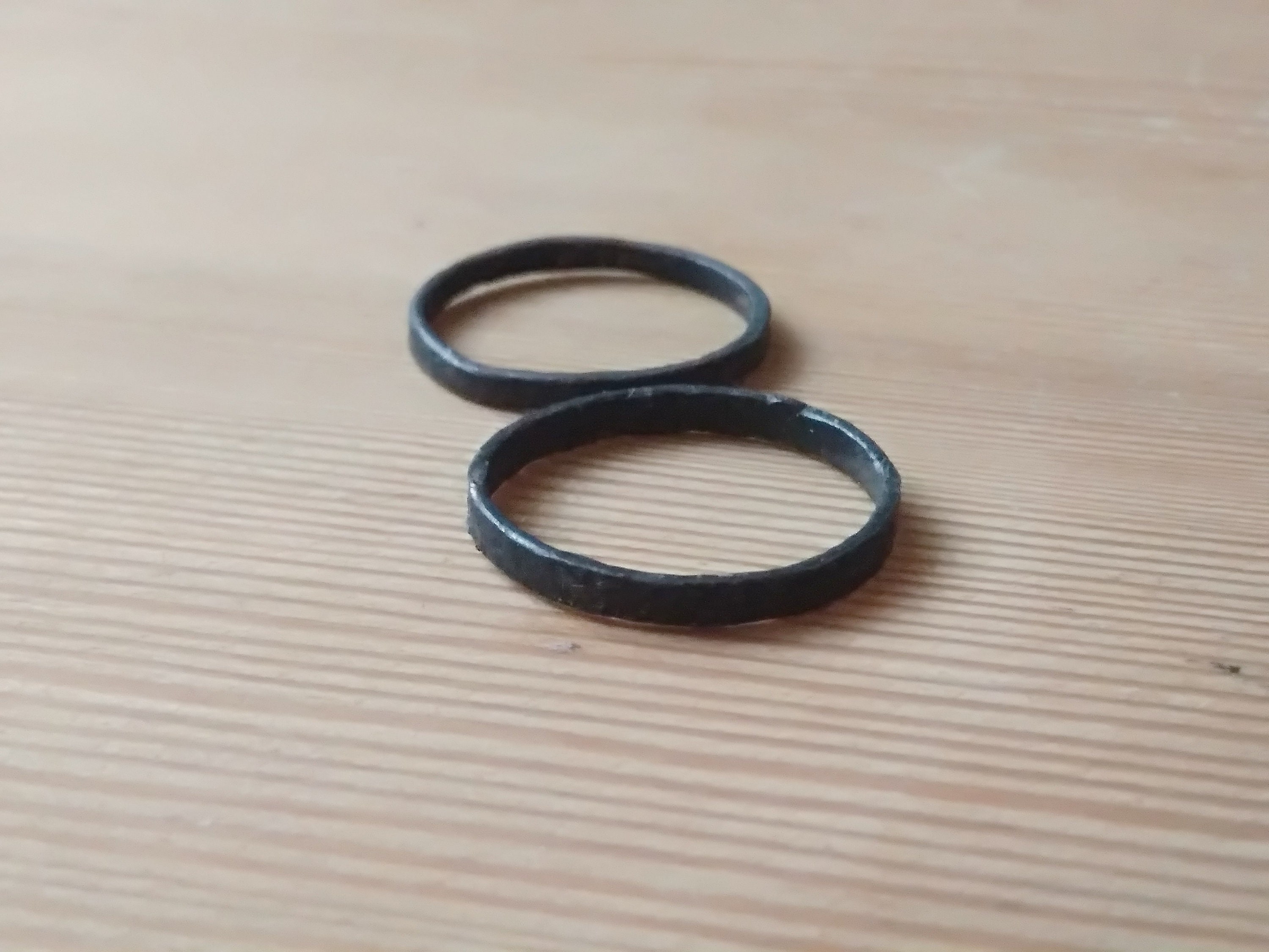 Two Rings Set Matching Rings, Couple Ring Set, Rings for Two, Wedding ...