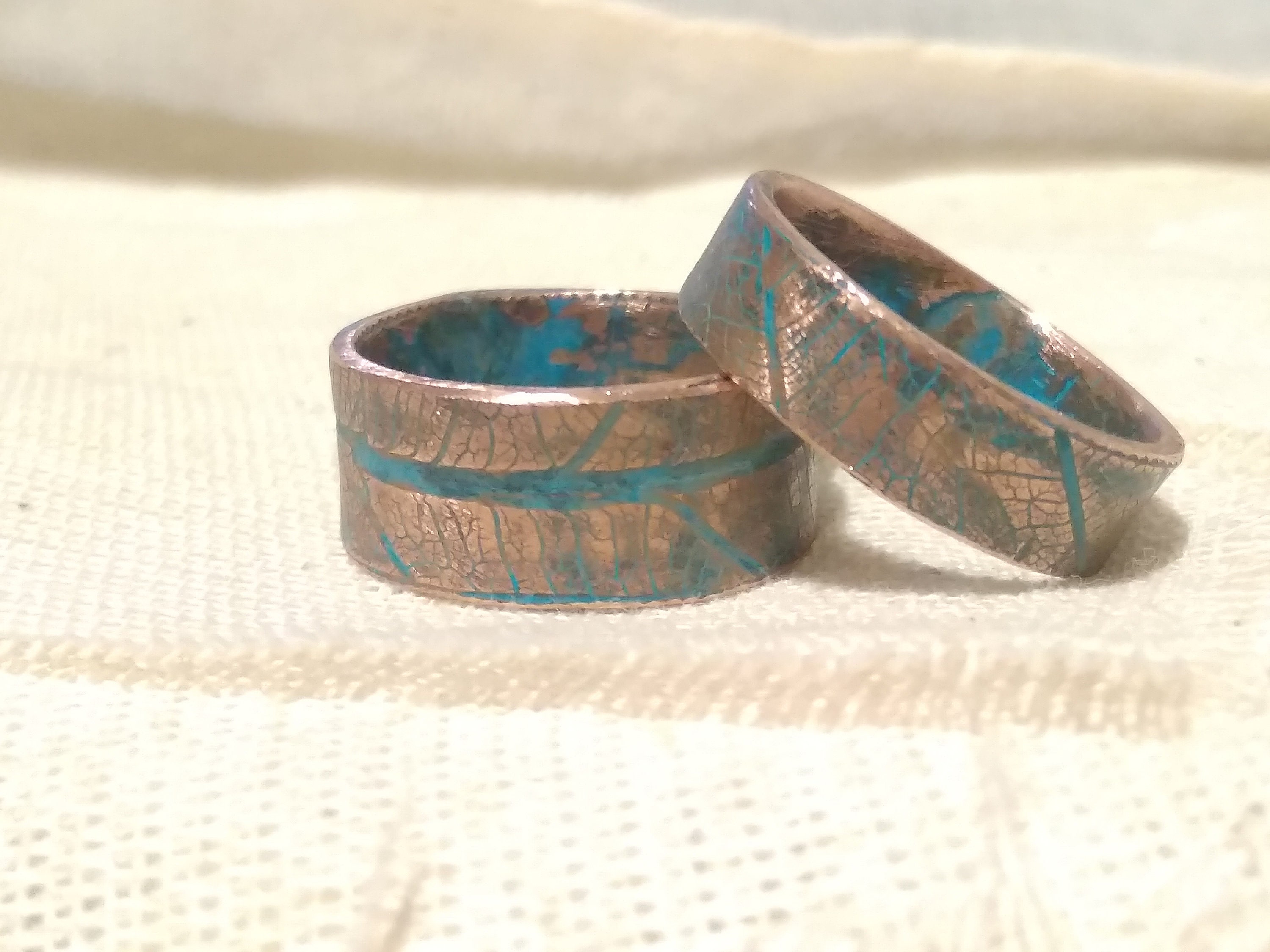 Two Rings Set Matching Rings Engraved Personalized, Couple Ring Set ...