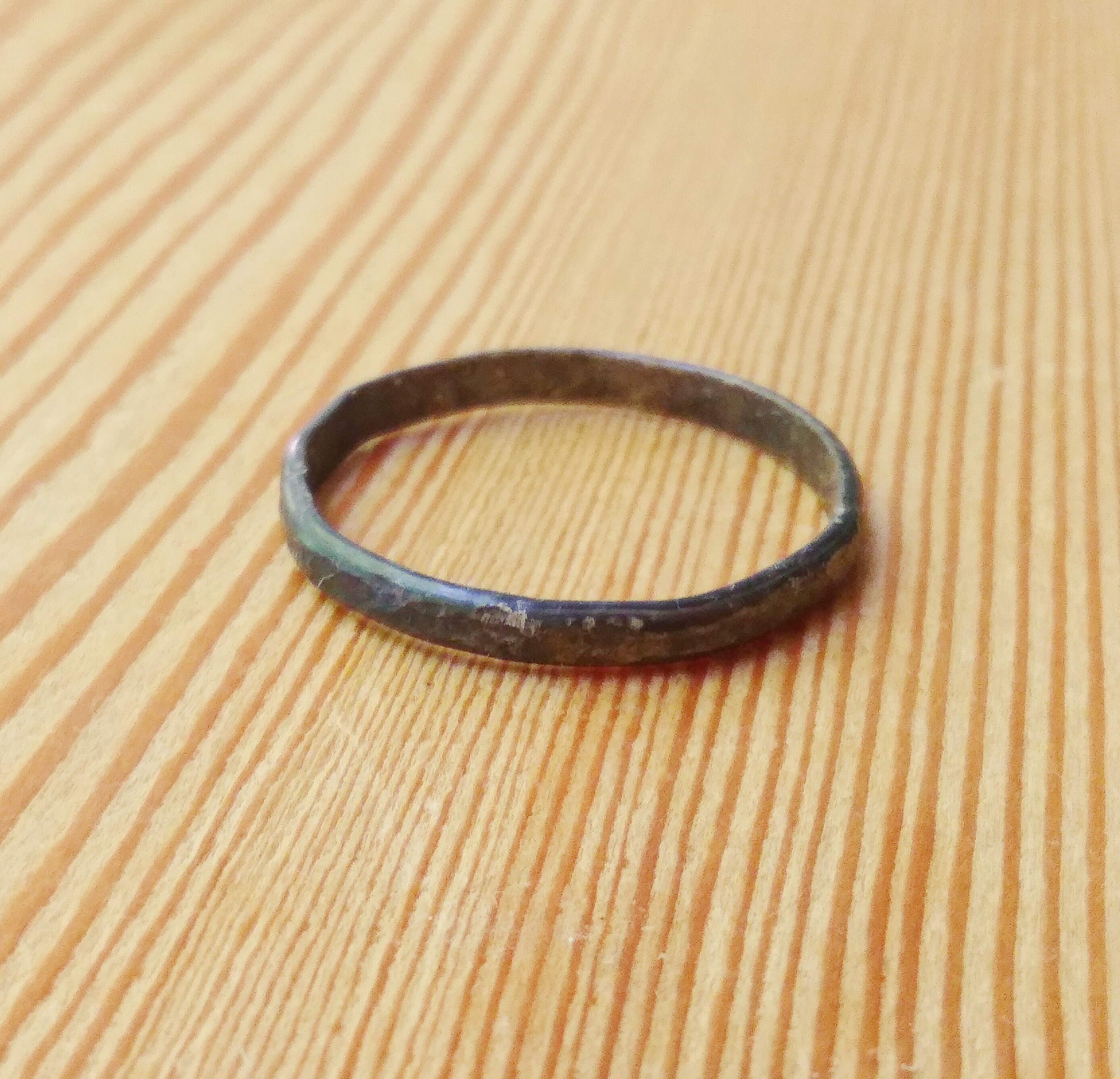 Black Mens Thin Ring Forged Mens Wedding Band Blacksmith - Etsy