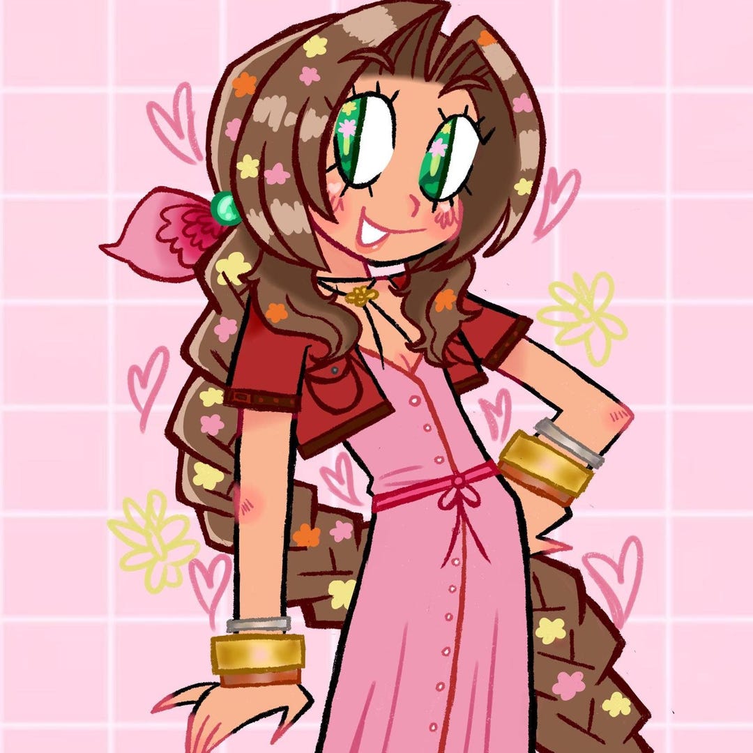 Final Fantasy VII Aerith Sticker - Etsy