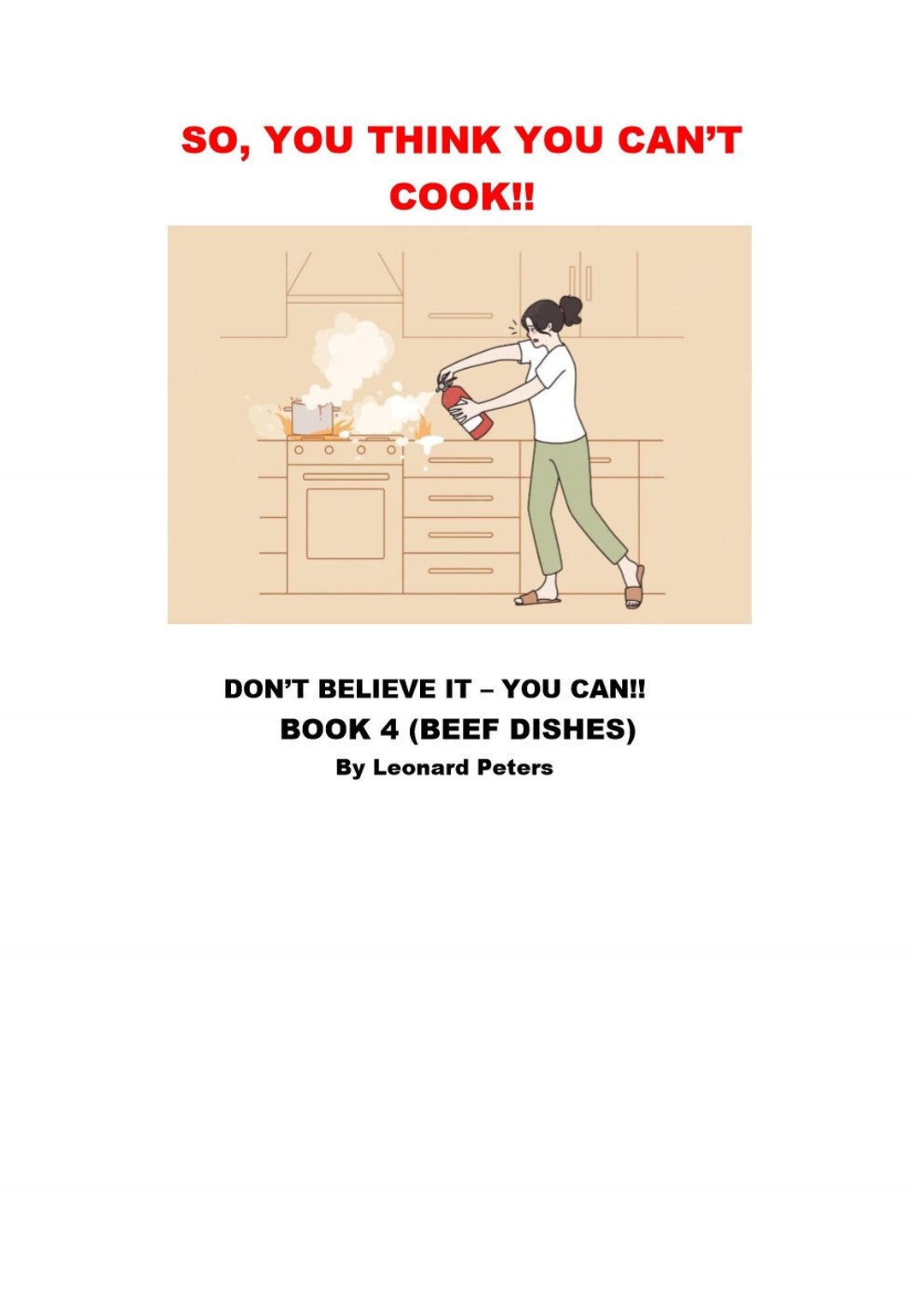 So You Think You Can't Cook - Book 4 (beef Dishes) - Etsy