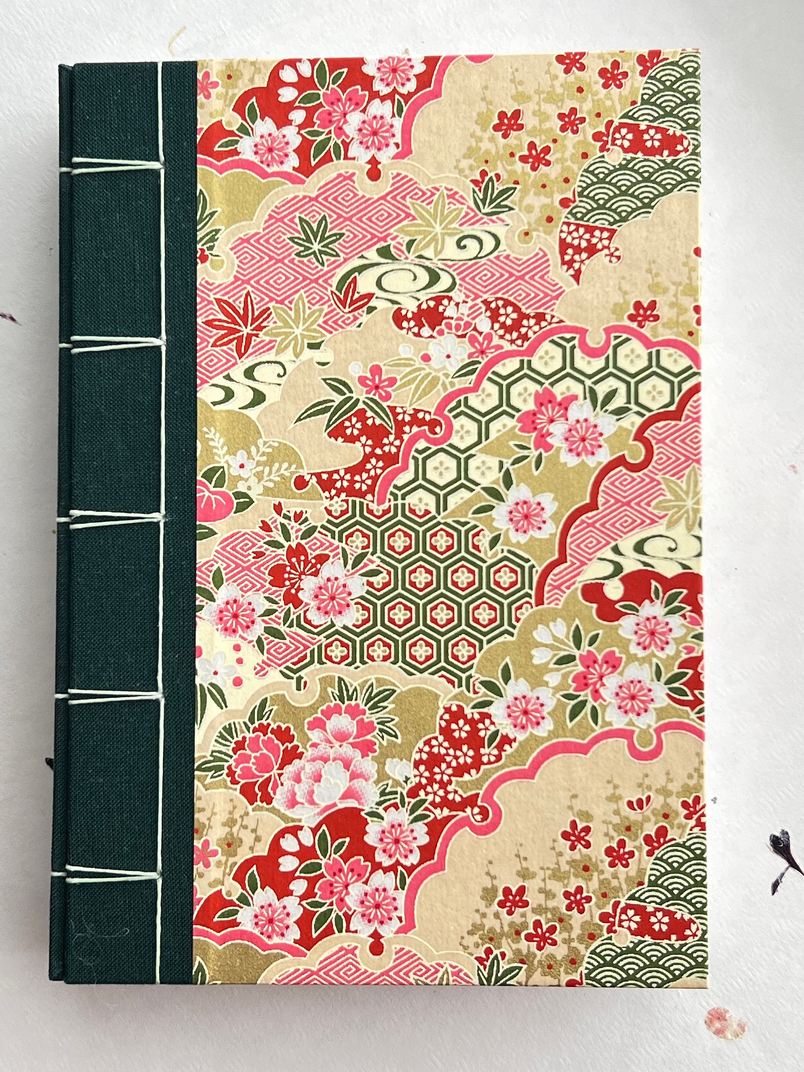 Japanese Print Journal A5 - Handmade Silk/chiyogami Journal - Small ...