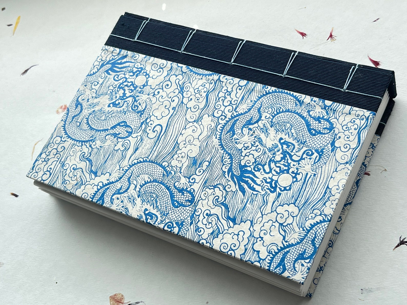 Lokta Print Journal A5 - Handmade Silk/lokta Print Journal - Small Silk ...