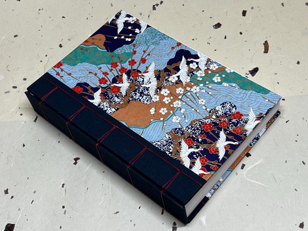 Japanese Silk A5 Journal: Chiyogami Paper, Handmade Book - Etsy