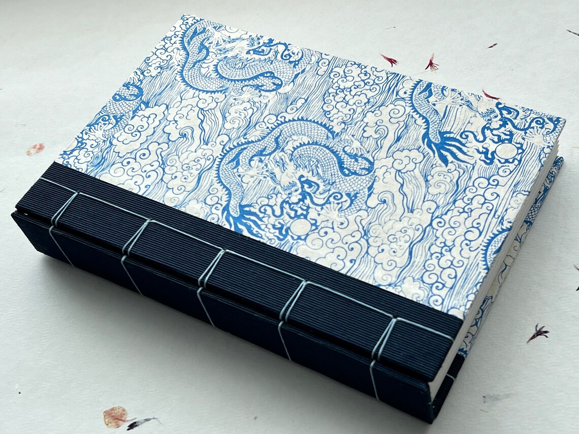 Lokta Print Journal A5 - Handmade Silk/lokta Print Journal - Small Silk ...