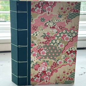 Japanese Print Journal A5 - Handmade Silk/chiyogami Journal - Small ...