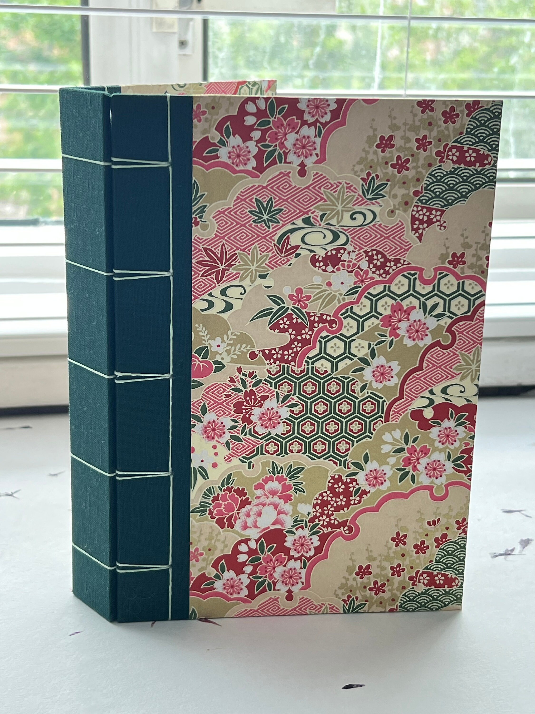 Japanese Print Journal A5 - Handmade Silk/chiyogami Journal - Small ...