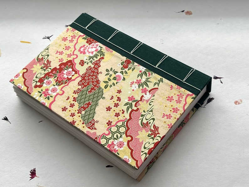 Japanese Print Journal A5 - Handmade Silk/chiyogami Journal - Small ...