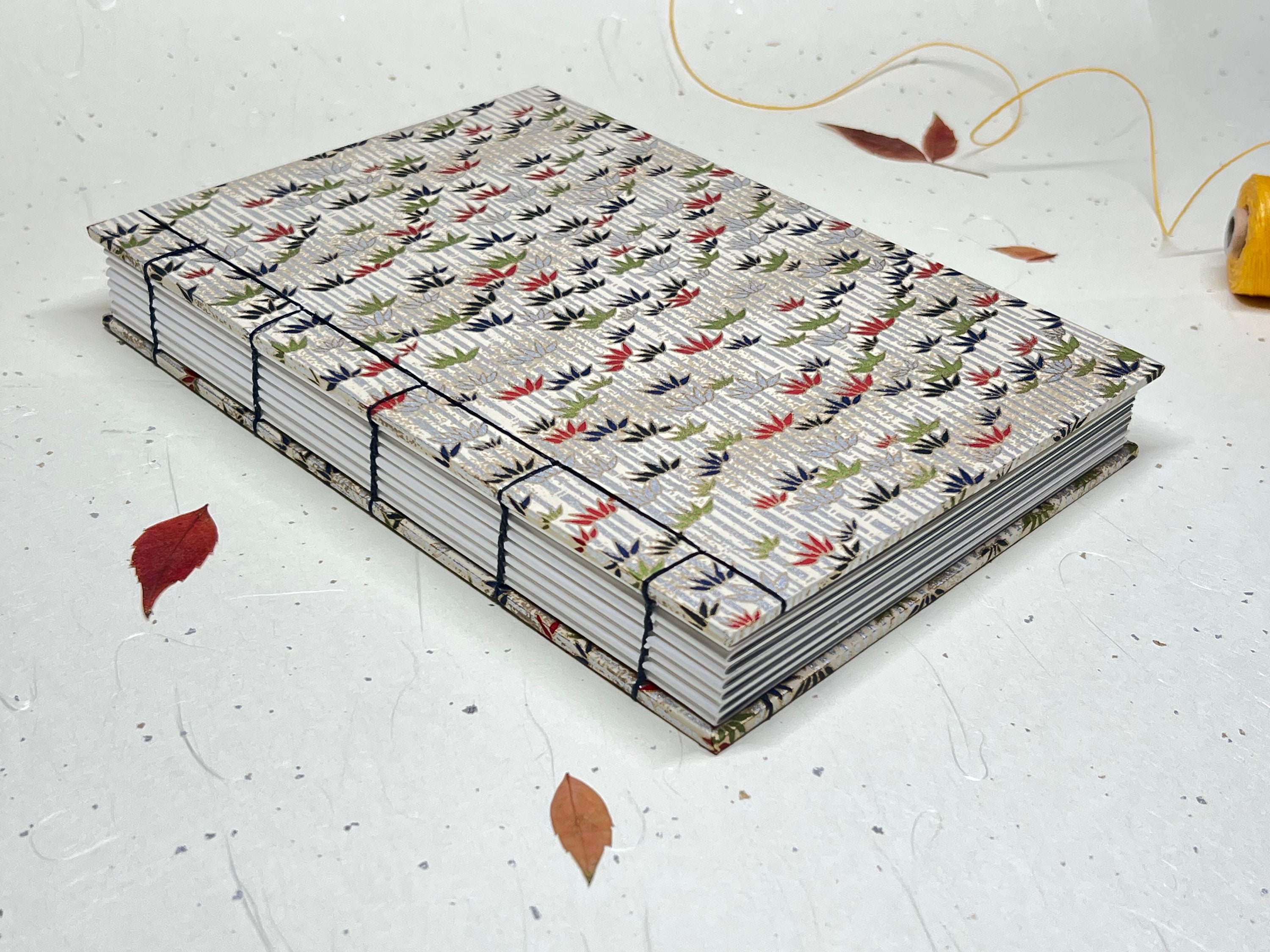 A5 Handmade Coptic Stitch Book in Japanese Chiyogami Yuzen - Etsy