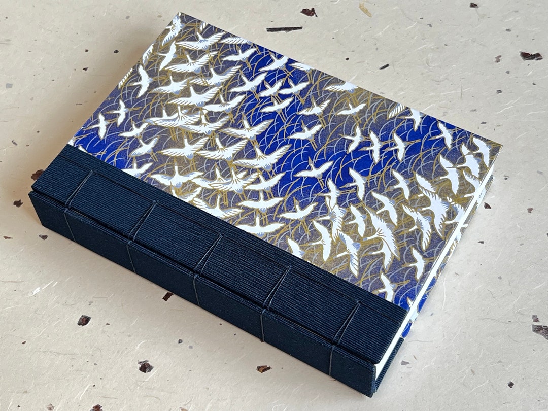 Japanese Print Journal A5 - Handmade Silk/chiyogami Journal - Small ...