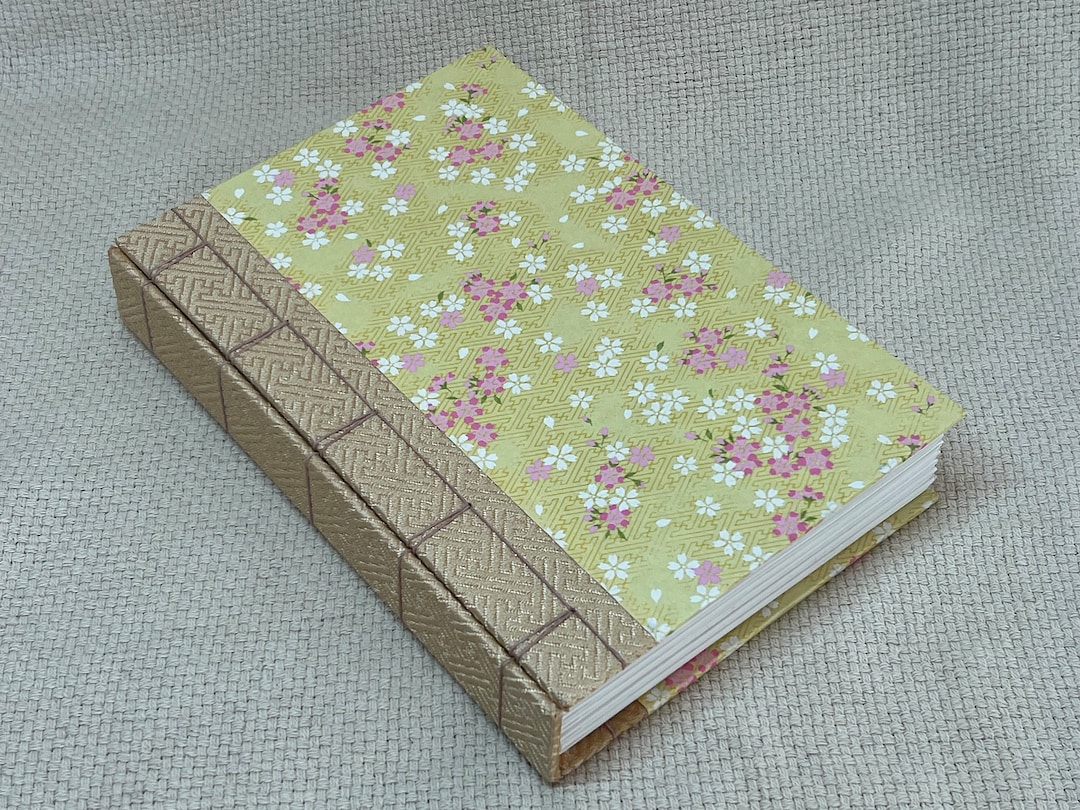 Japanese Silk Journal A5 - Handmade Silk/linen Chiyogami Journal ...