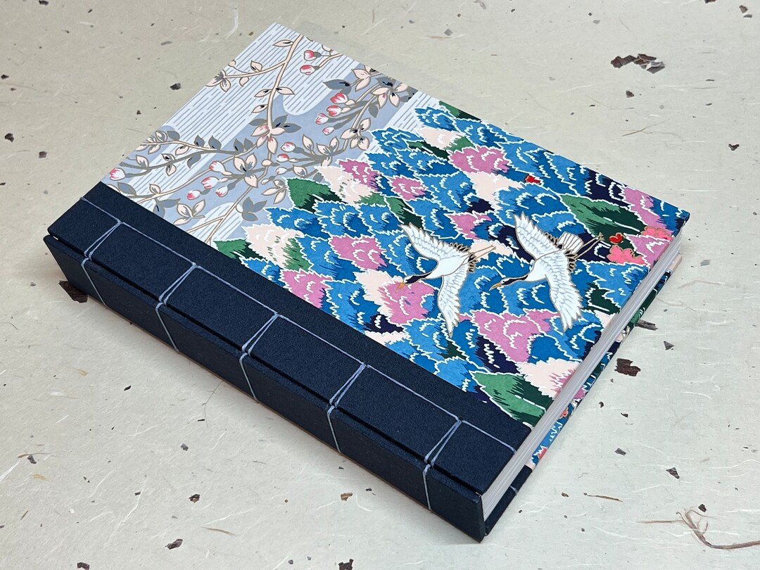 Handmade A5 Japanese Silk Journal: Sogara Yuzen Paper - Etsy