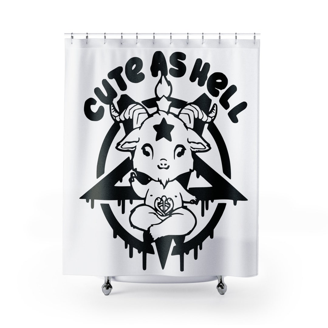 Cute as Hell Baphomet Shower Curtains Perfect for Wiccan Friends ...