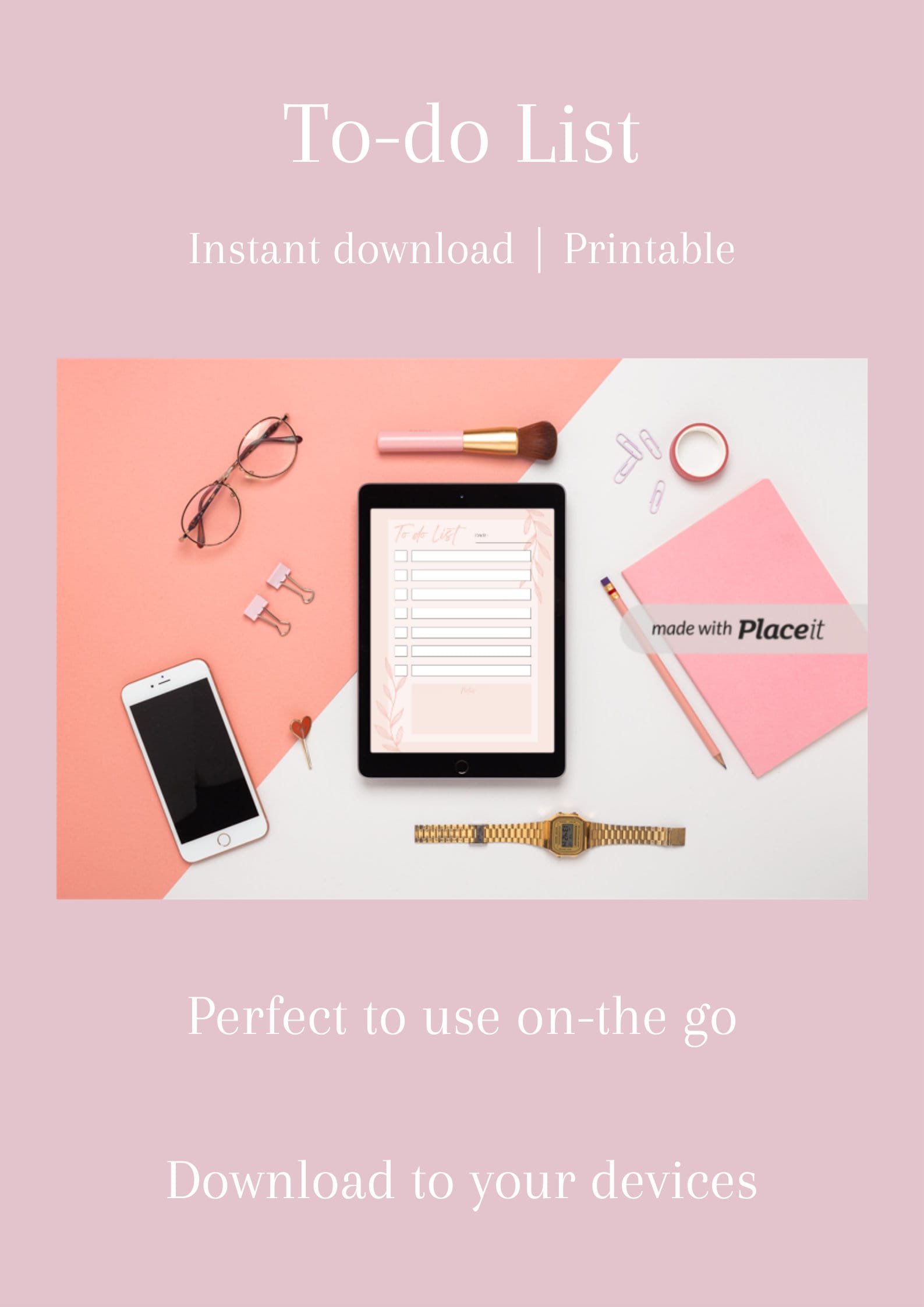Printable to Do List — PDF Planner Checklist — Task Lists — Instant ...