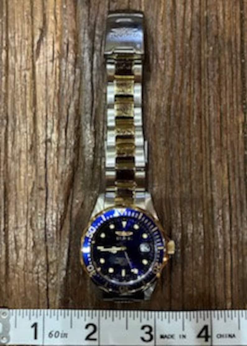 Mens Invicta, Pro Diver, Blue Face Watch - Etsy