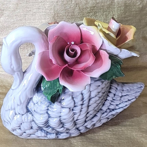 Capodimonte Swans - Etsy