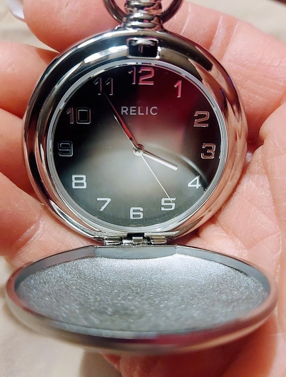 Relic Pocket Watch Gold Tone Textured Case 26 mm Gold… - Gem