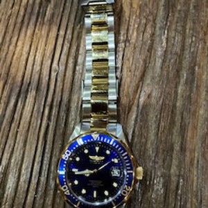 Mens Invicta, Pro Diver, Blue Face Watch - Etsy