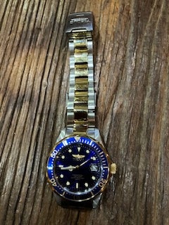 Mens Invicta, Pro Diver, Blue Face Watch - Etsy