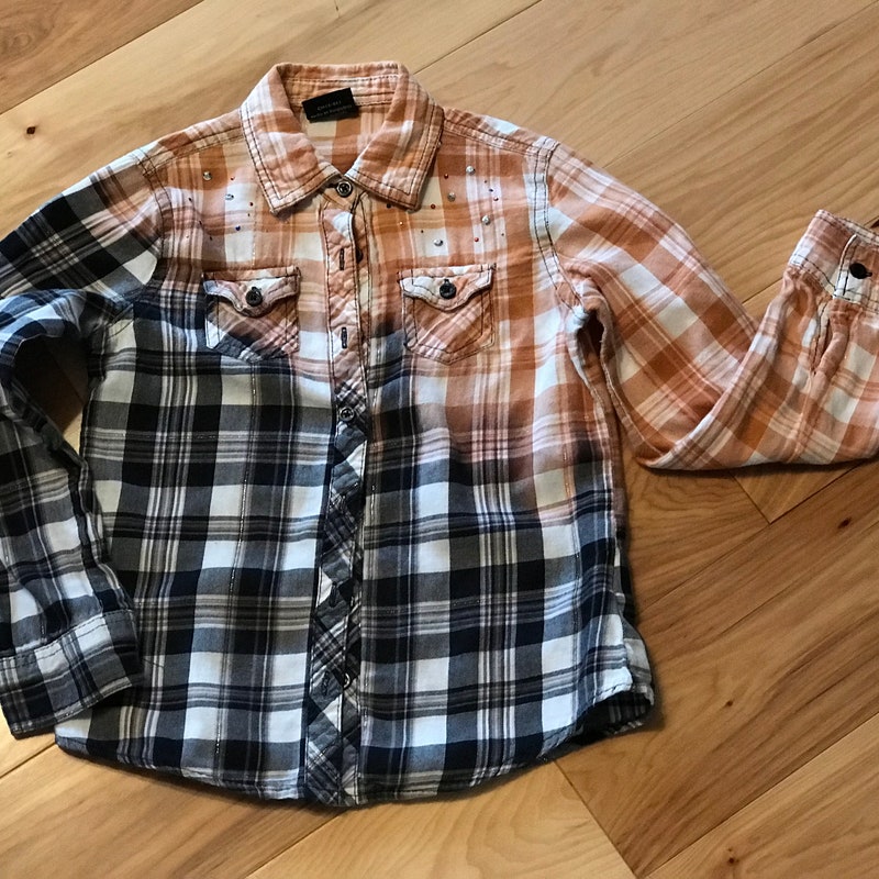 Bleached Flannel - Etsy